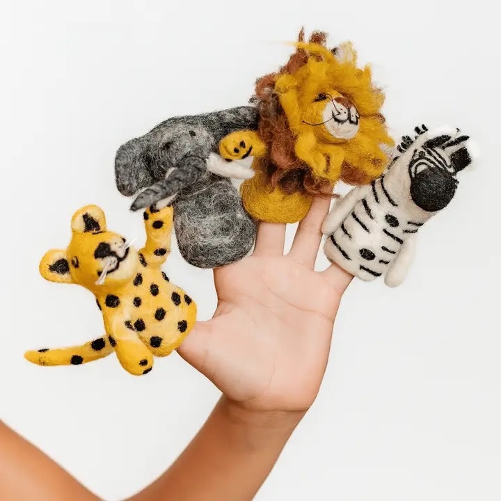 Safari Friends Finger Puppets - Wild Animal Set Ages 3+ - The Cathedral ...