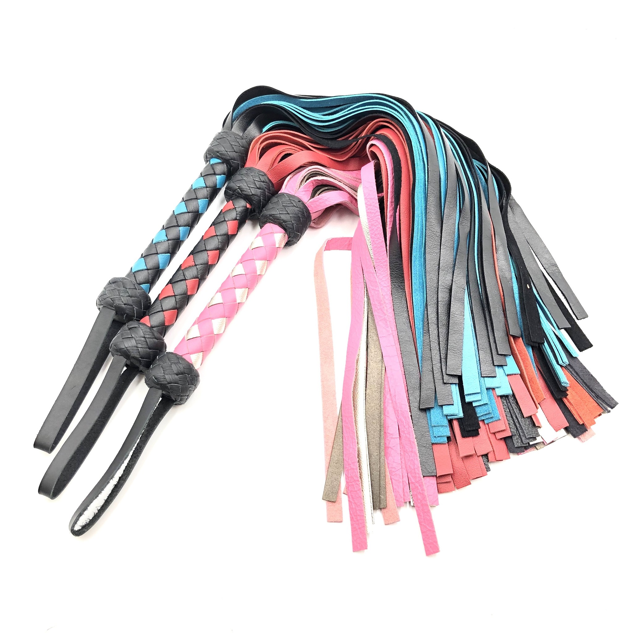 Cowhide Heavy Flogger With Diamond Braid Handle | Handmade By WIAN ...
