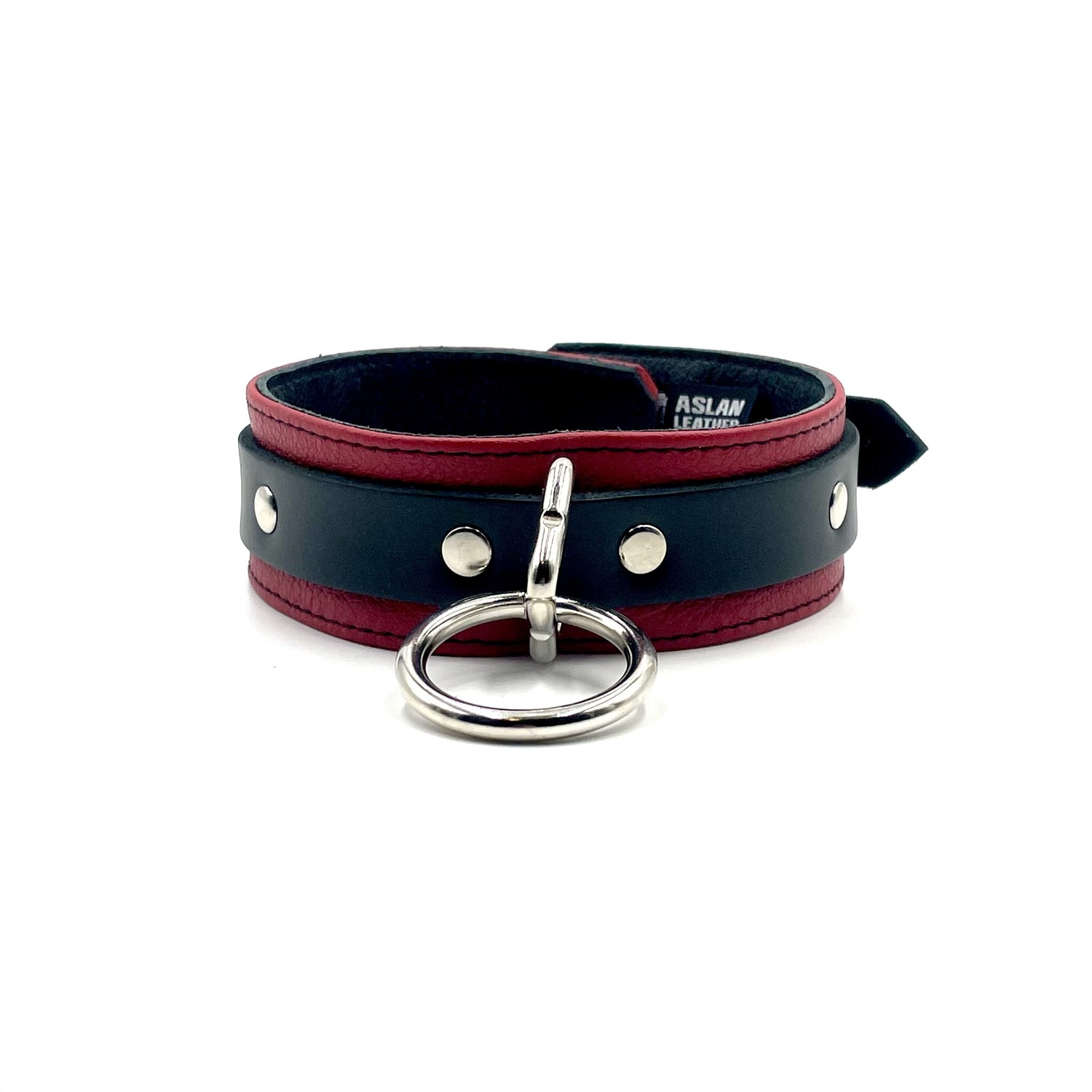 Red and Black Leather Collar | Jaguar Collection By Aslan Leather ...