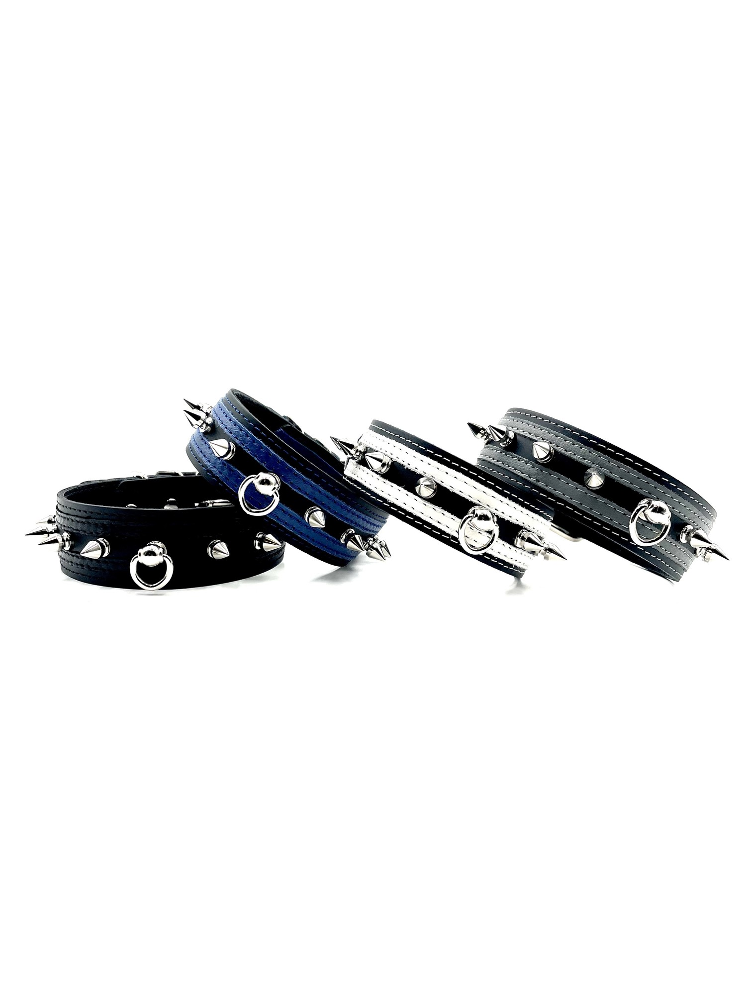 Post Ring And Spike Collar Black | KOOKIE INT'L | BDSM Gear | Bondesque