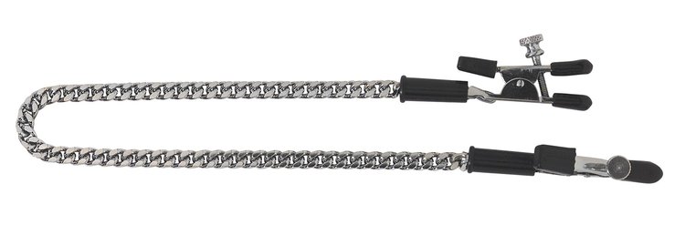 Nipple Clamps Rubber Tipped Jewel Chain By Spartacus | Bondesque