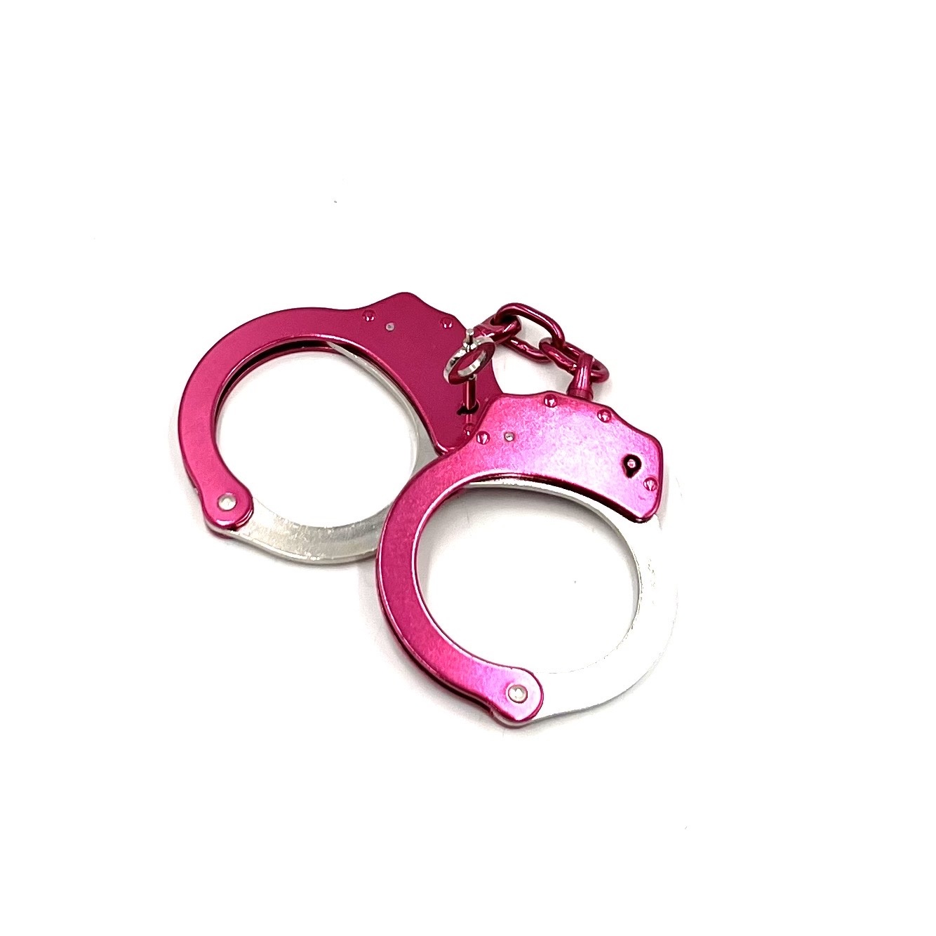 Metallic Pink And Chrome Handcuffs | KOOKIE INT'L | BDSM Restraints ...