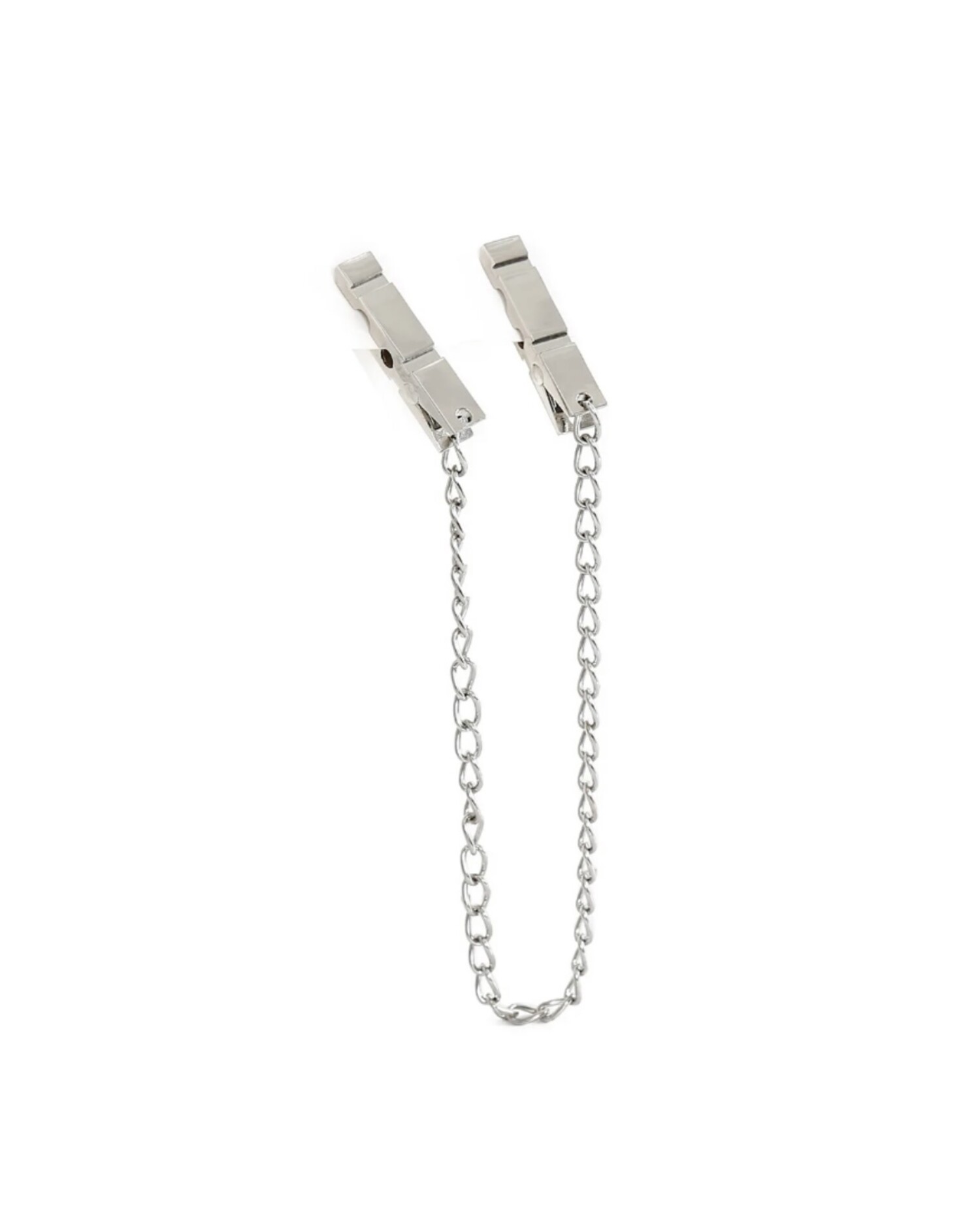 Stainless Steel Clothespin Nipple Clamps With Chain Bondesque