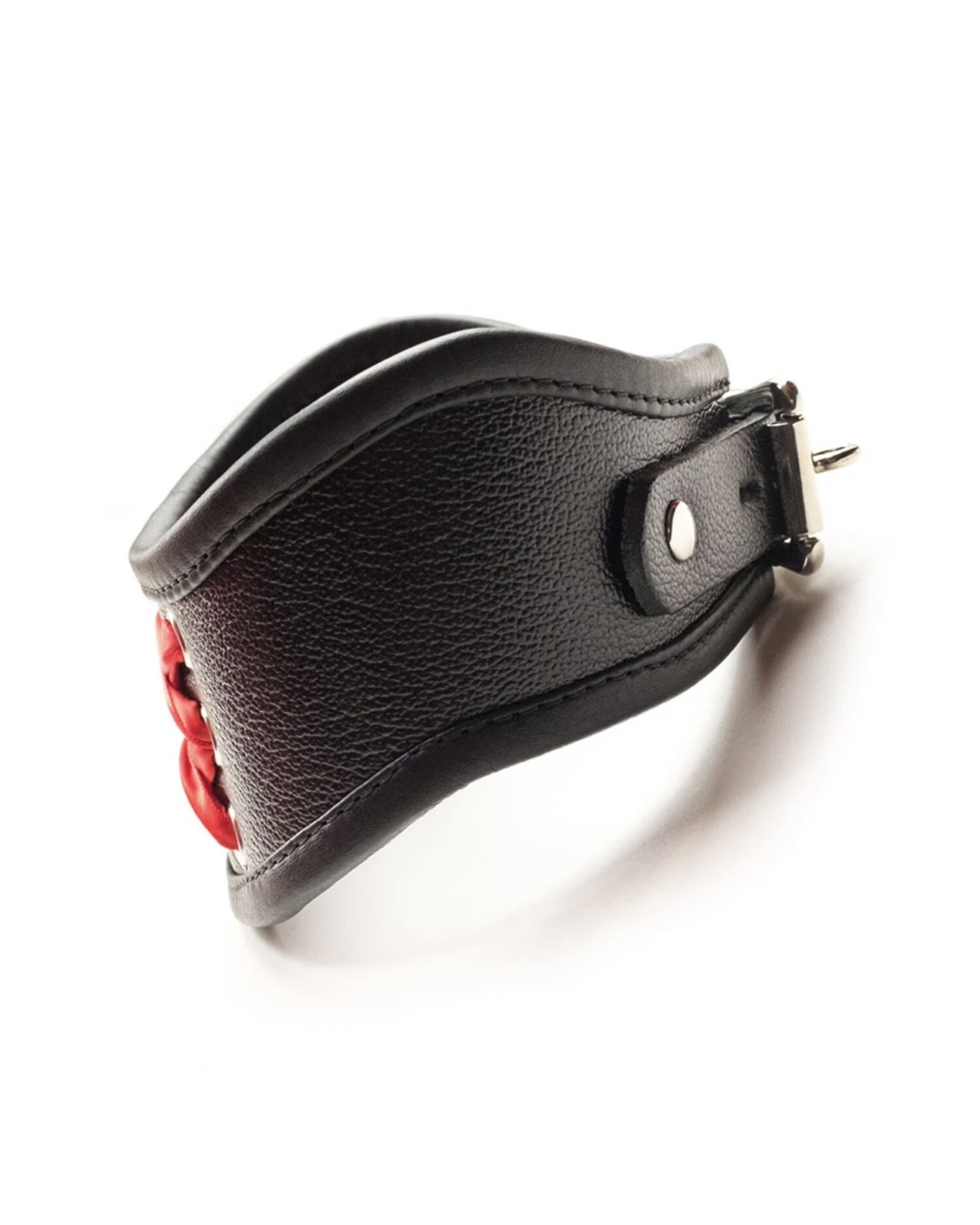 Red Laced Leather Posture Collar | Stockroom | Bondesque