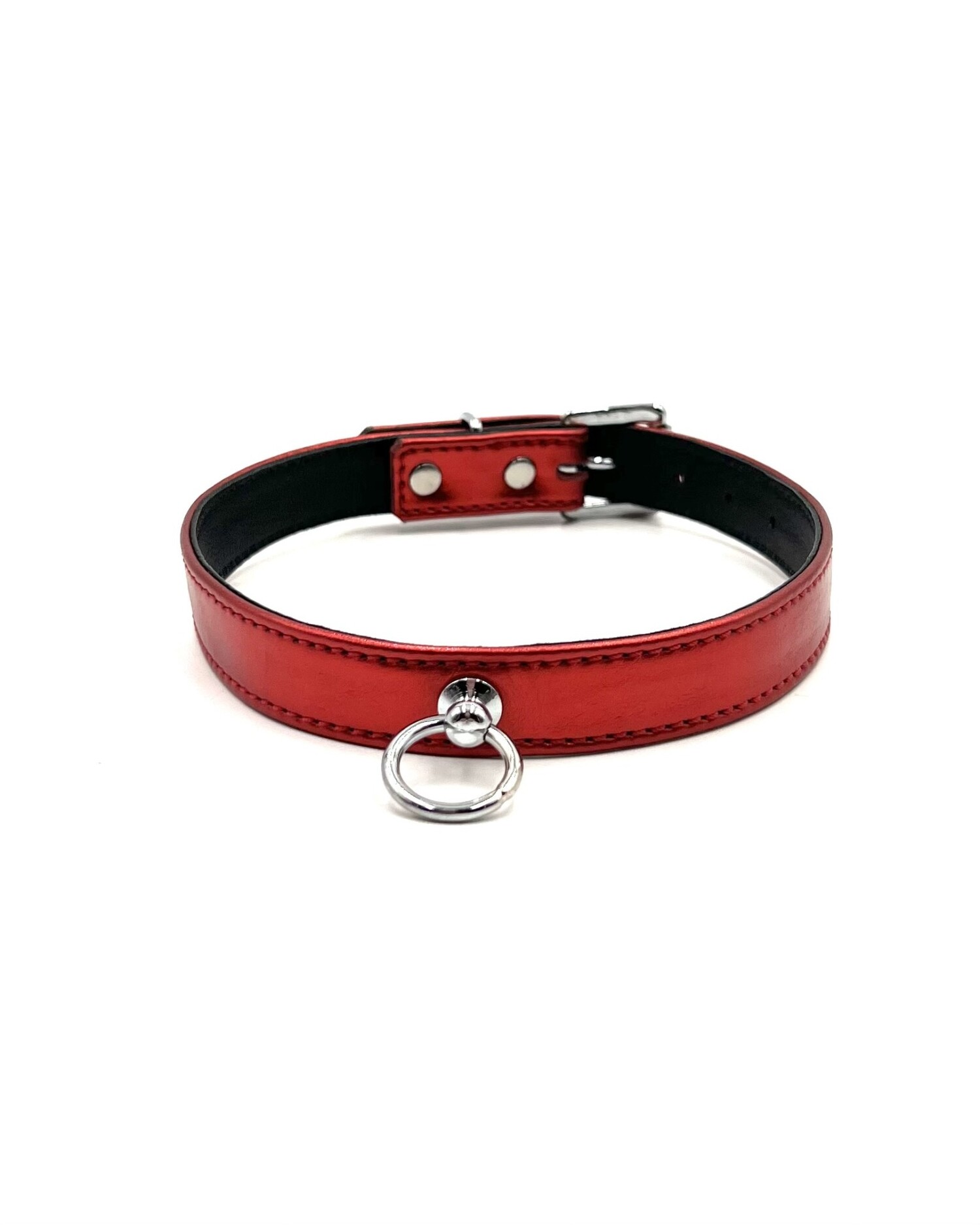 Soft leather O ring Everyday Collar | Spanked Leather | Bondesque
