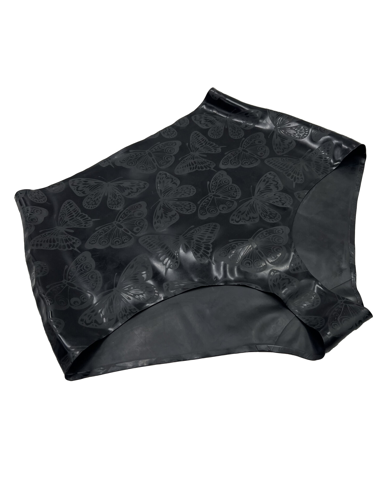 Latex Knickers with Textured Butterfly | Bondesque