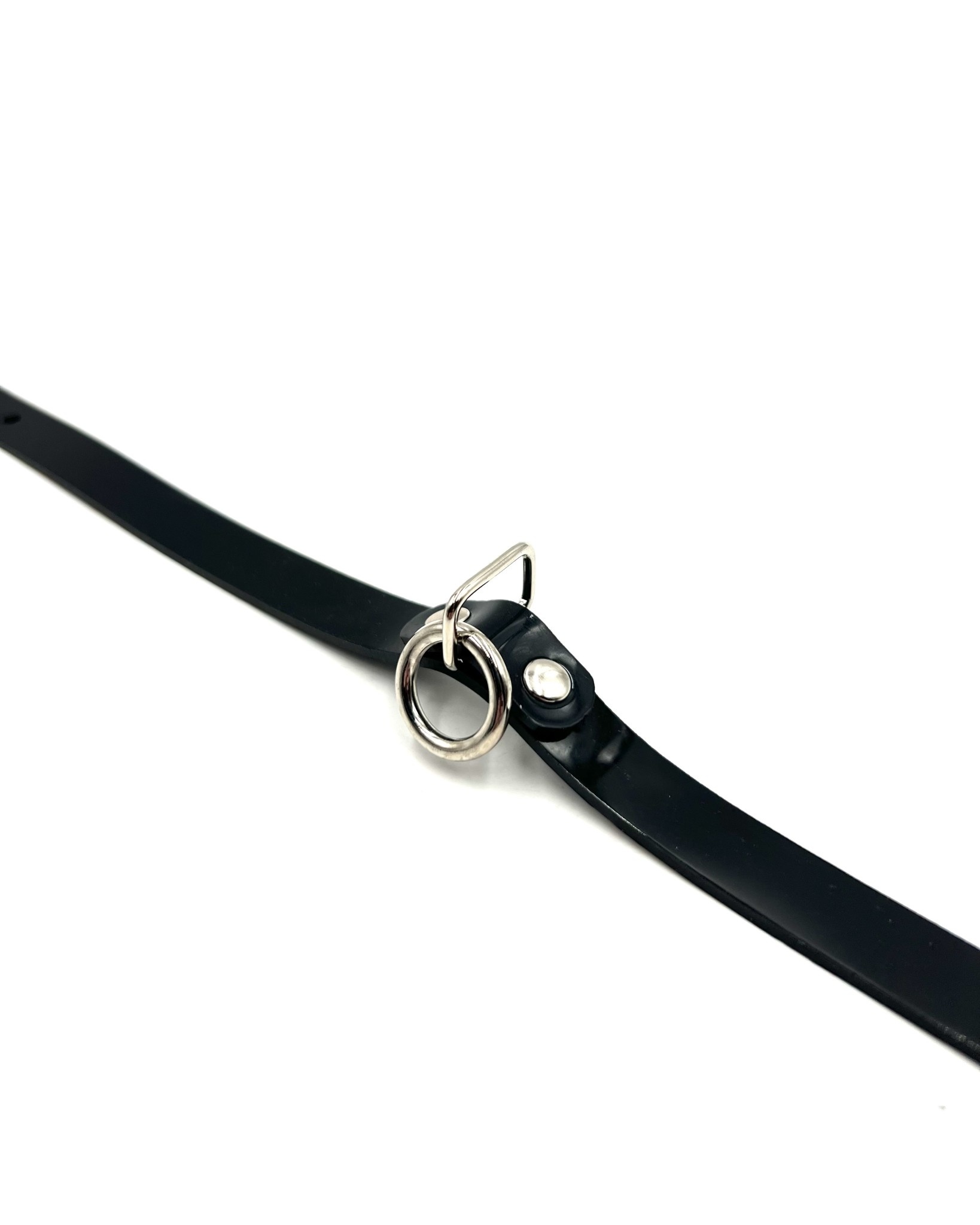 Black PVC Choker With O-Ring - Bondesque