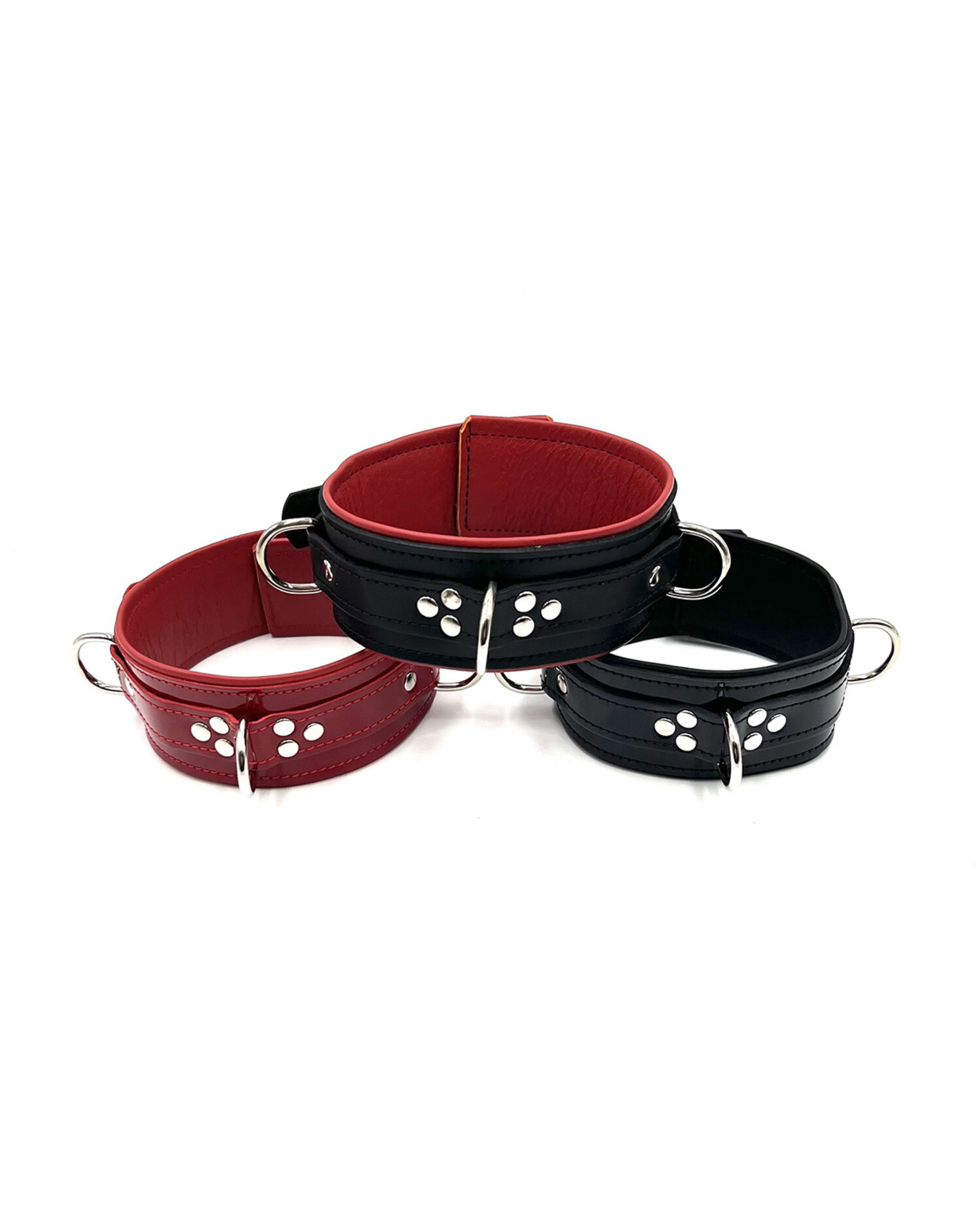 Leather Lined D Rings Collar | KOOKIE INT'L | BDSM Gear | Bondesque