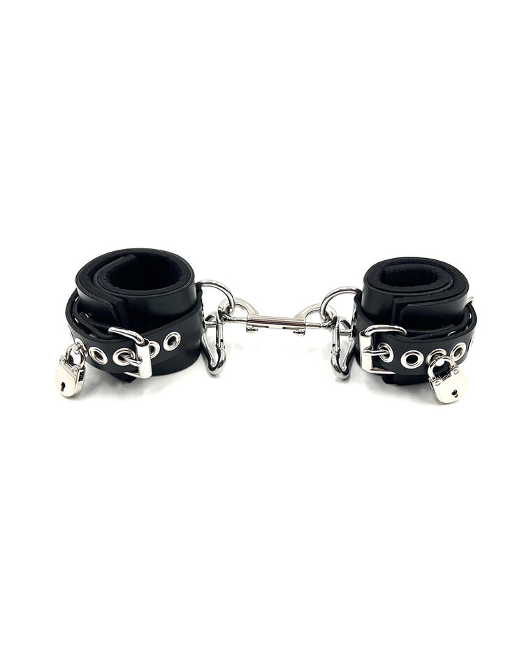 Locking Leather and Neoprene Wrist Cuffs| Axovus | Bondesque