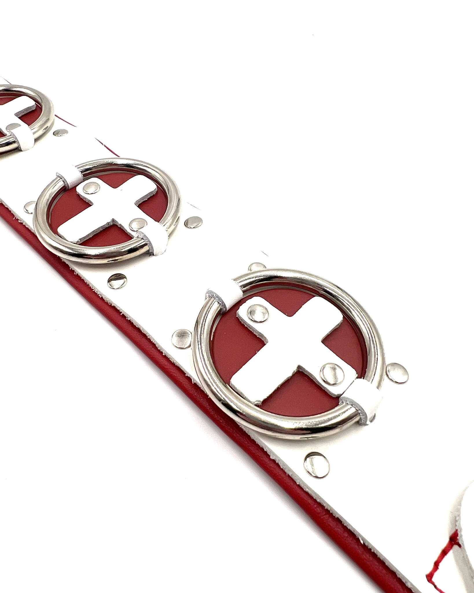 Red and White Nurse Cross Collar | BDSM Collar | KOOKIE INT'L - Bondesque