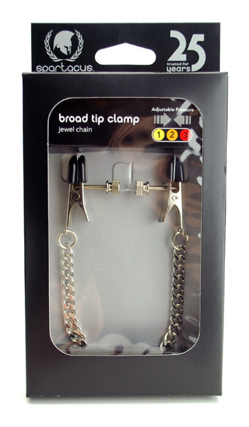 Adjustable Broad Tip Clamps - Jewel Chain SPF-01 | Spartacus - Bondesque