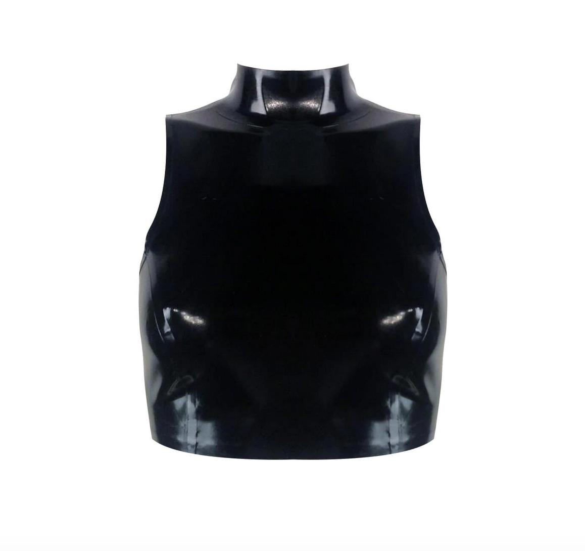 Sleeveless Latex Crop Top by Vex Clothing - Bondesque