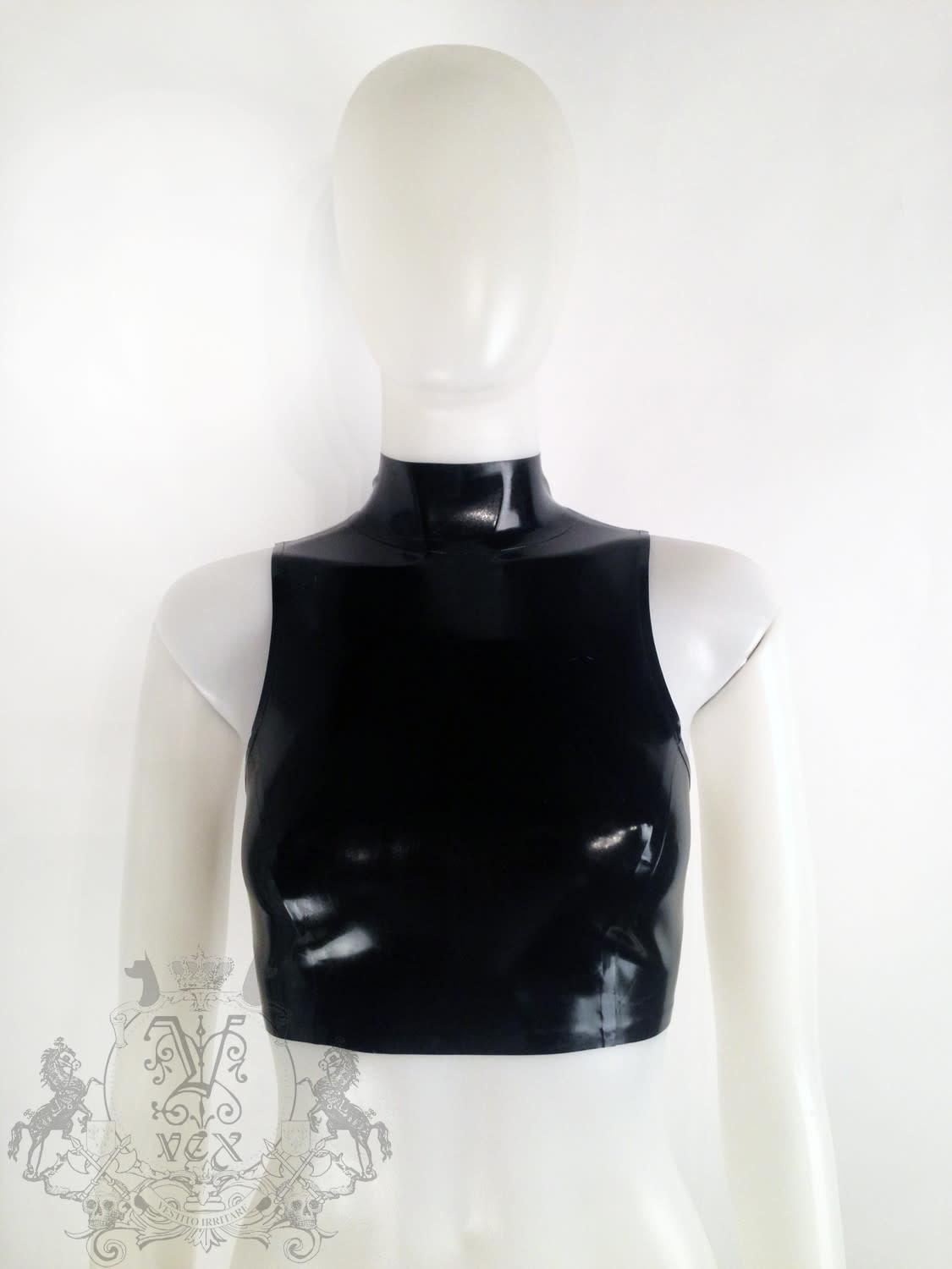 Sleeveless Latex Crop Top by Vex Clothing - Bondesque