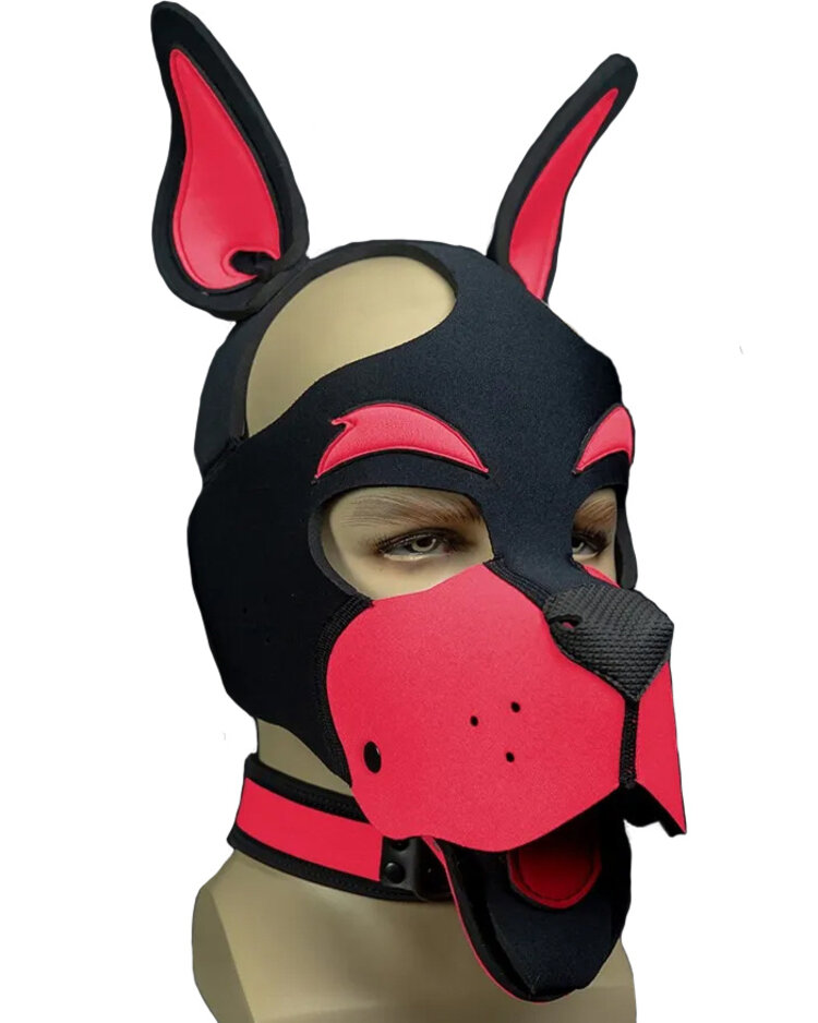 Neo WOOF! Head Harness | Pup Hood | BDSM Pet Play | Mr. S Leather | Bondesque