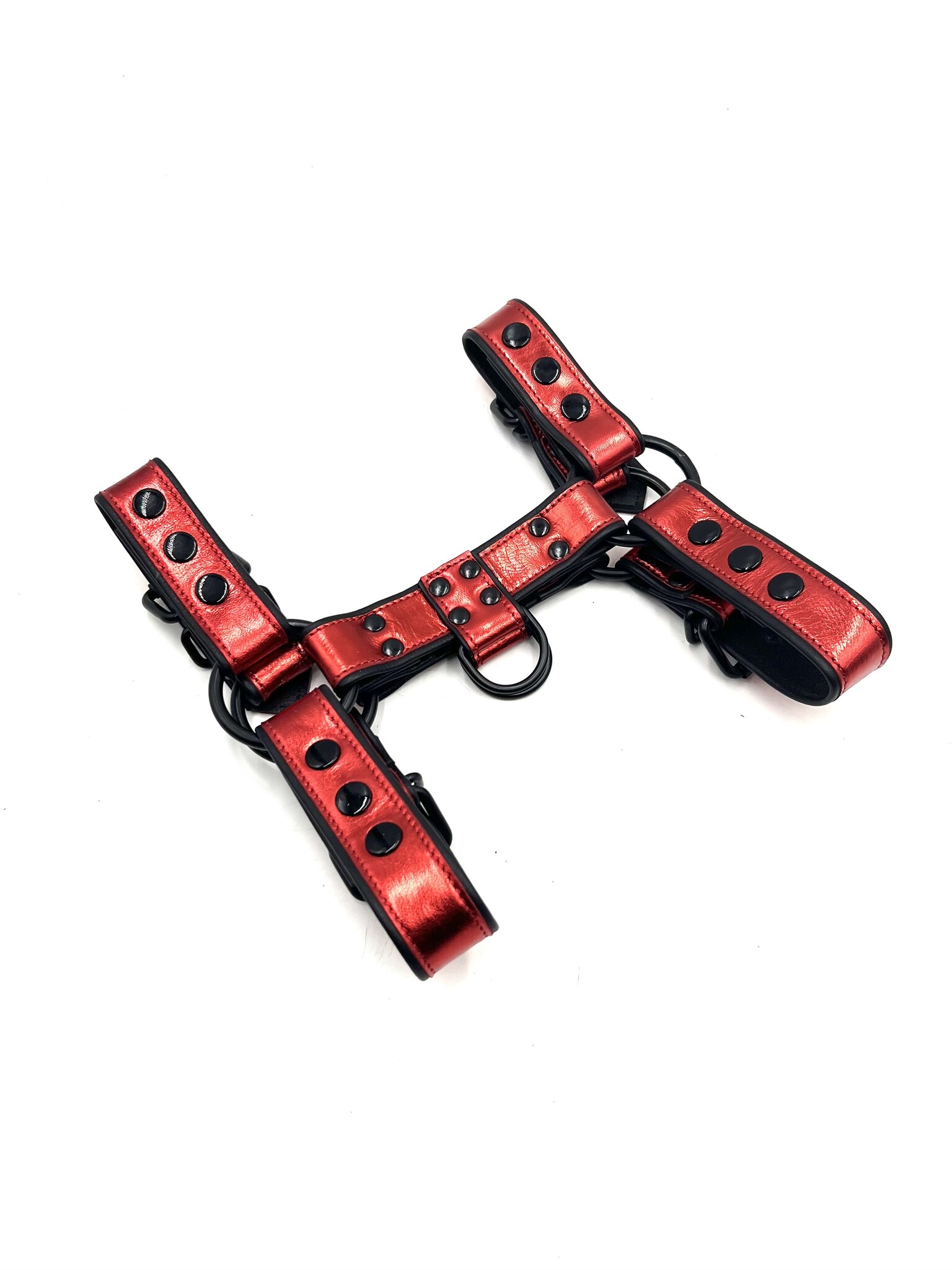 Bright Room Bulldog Leather Harness | Red - Bondesque