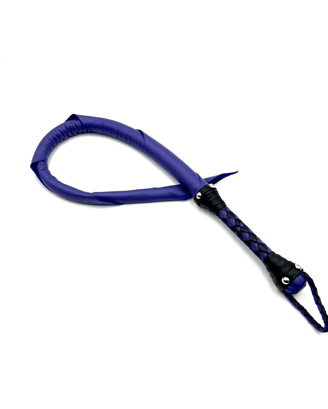 Leather Dragon Tail Whip 3ft Cowhide Impact Toy with Two-Tone Handle ...