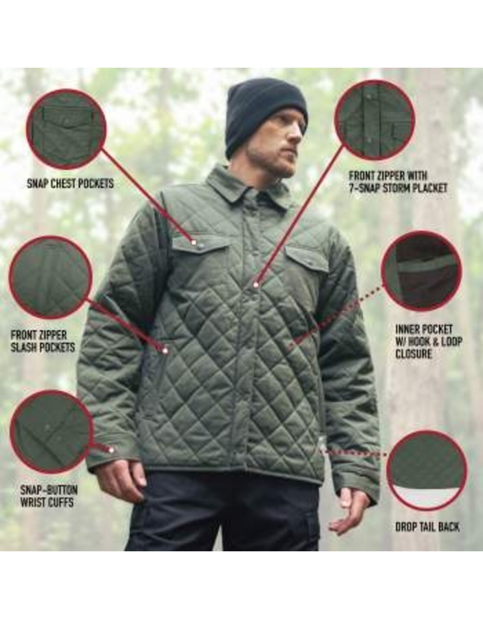 DIAMOND QUILTED COTTON JACKET - Smith Army Surplus