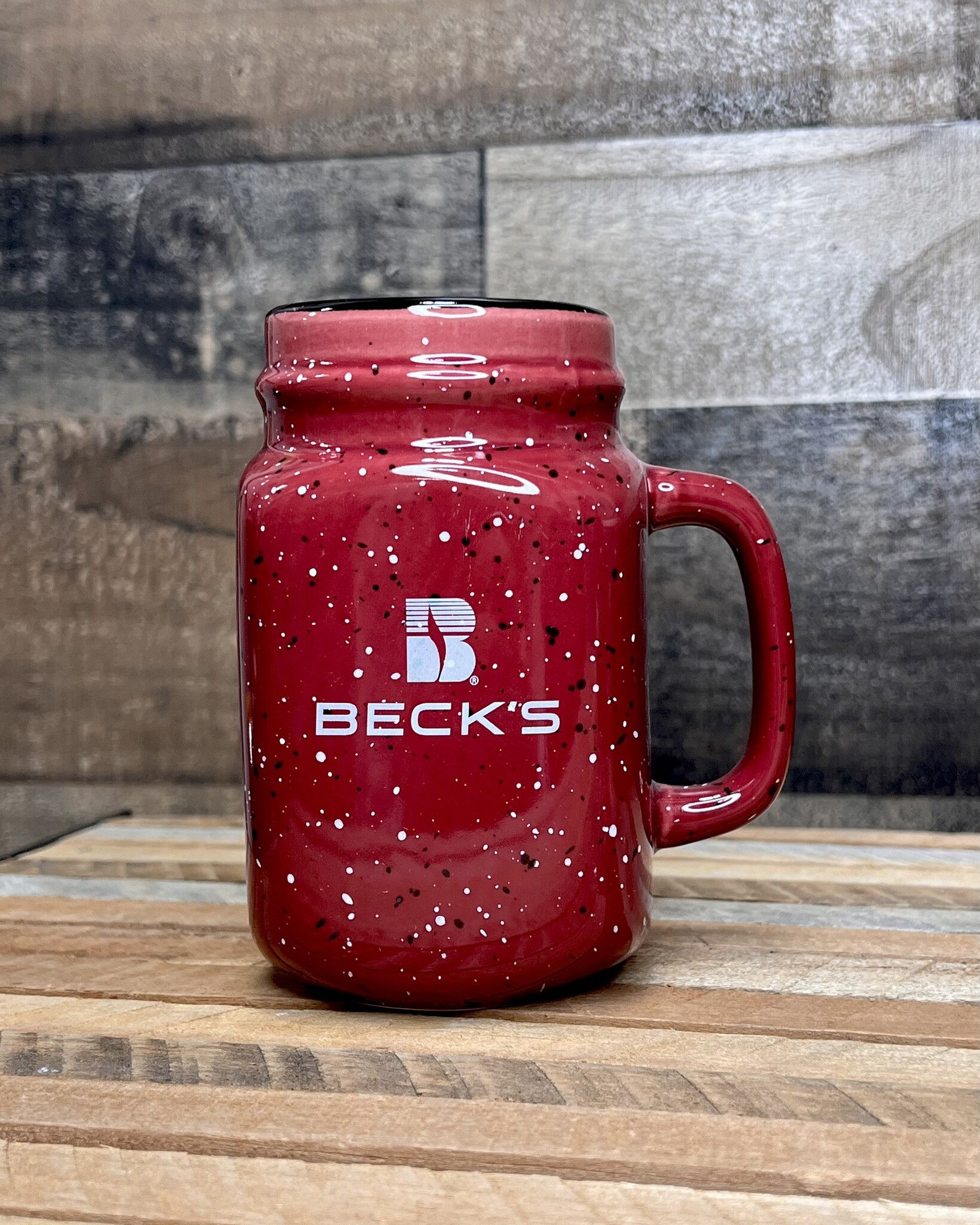 04299 Ceramic Mason Jar Mug Becks Country Store