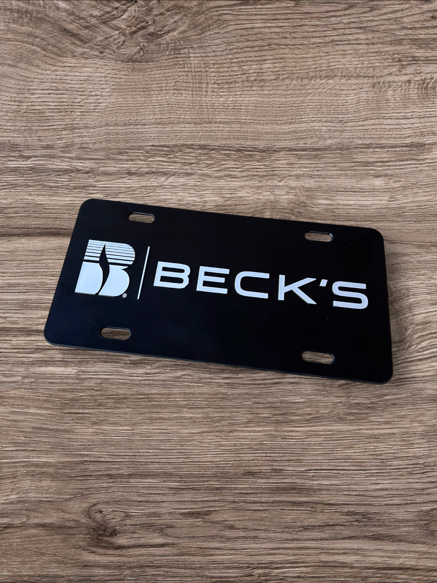 04314 Raised Plastic License Plate - Beck's Country Store