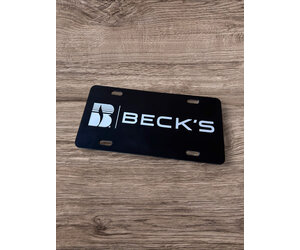 04314 Raised Plastic License Plate - Beck's Country Store