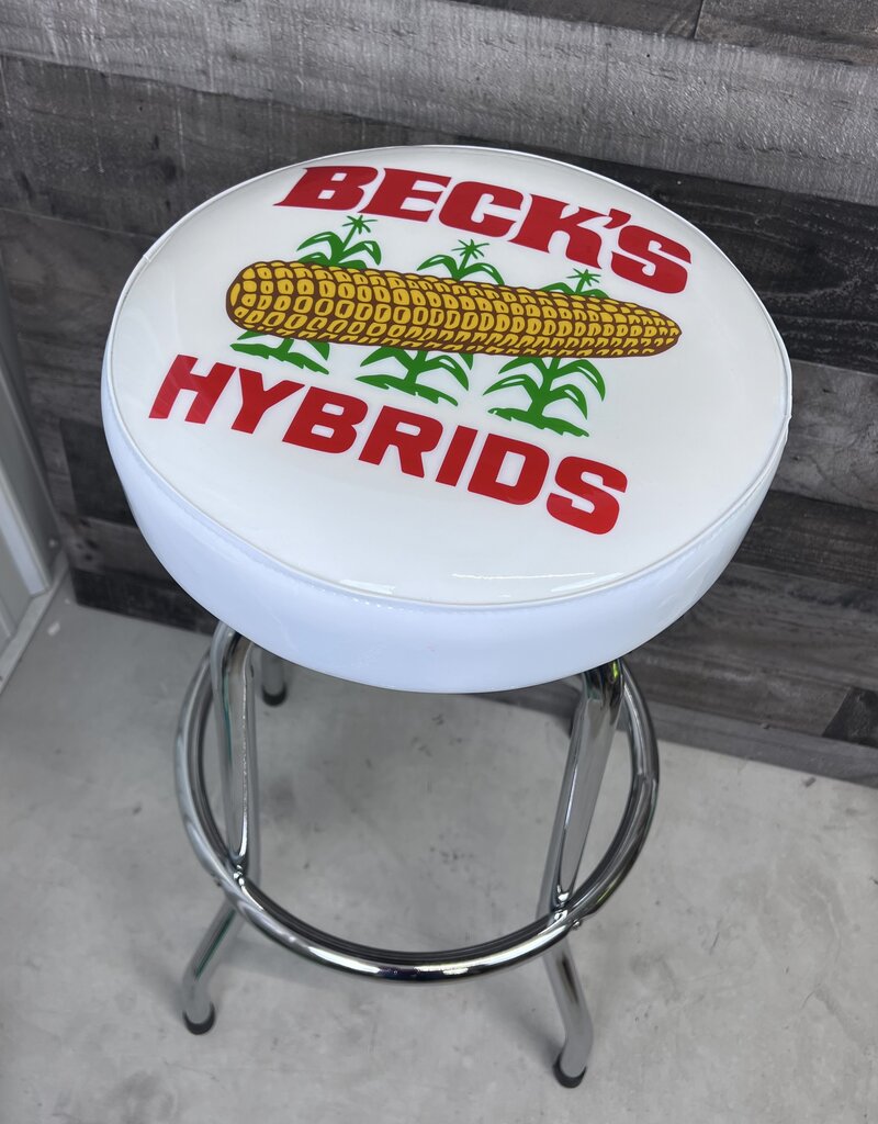 01562 White Bar Stool - Beck's Country Store