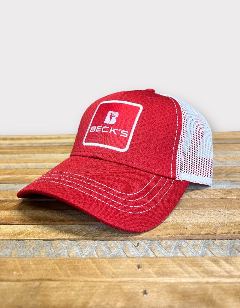 02449 Stacked Logo Mesh Patch Hat - Beck's Country Store