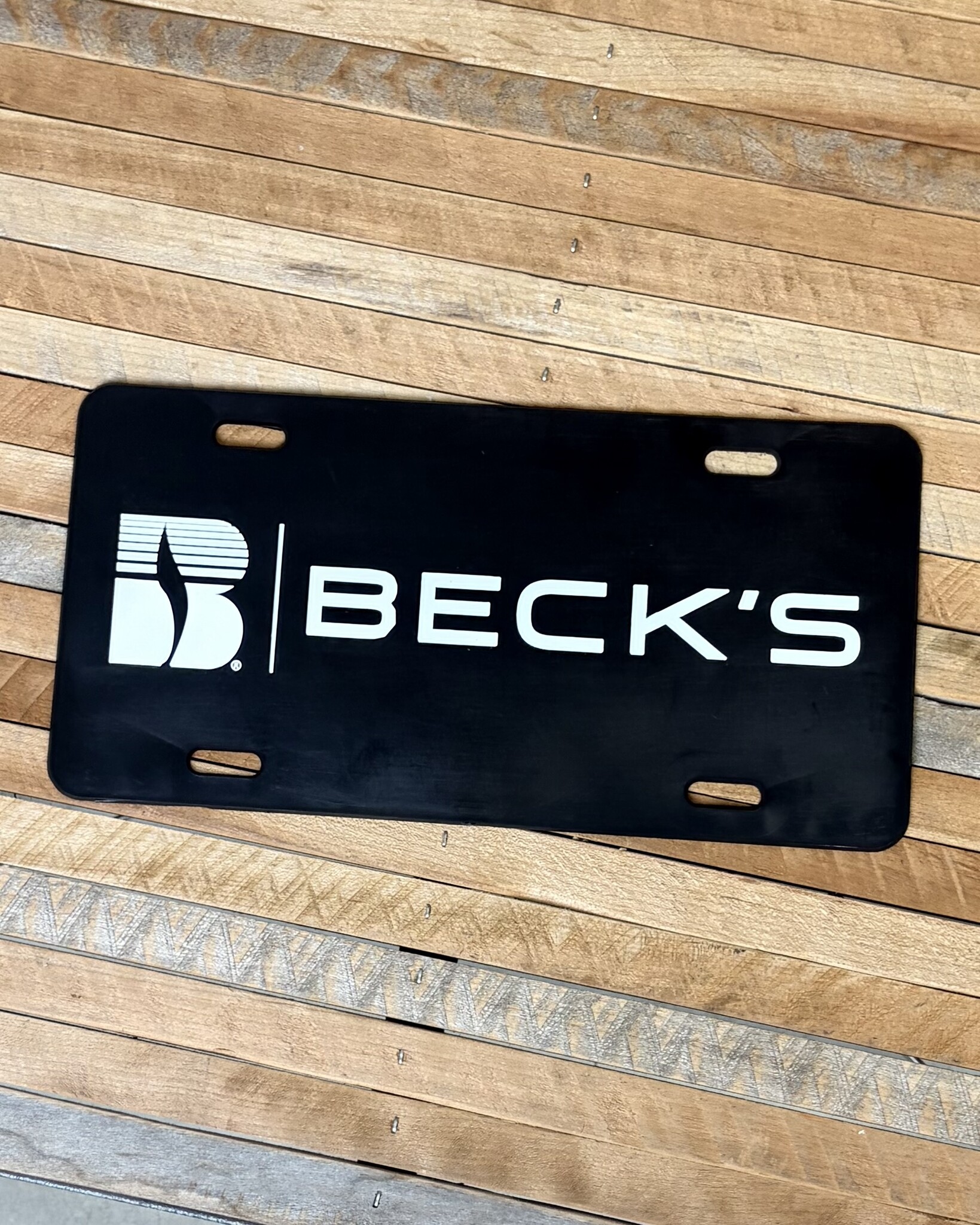 04314 Raised Plastic License Plate - Beck's Country Store