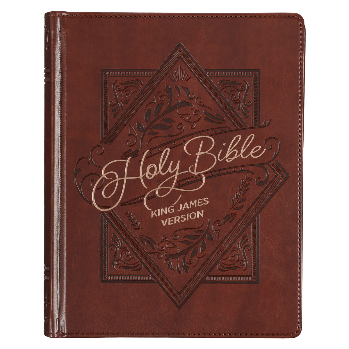 Saddle Tan Faux Leather Hardcover King James Version Note-taking Bible ...