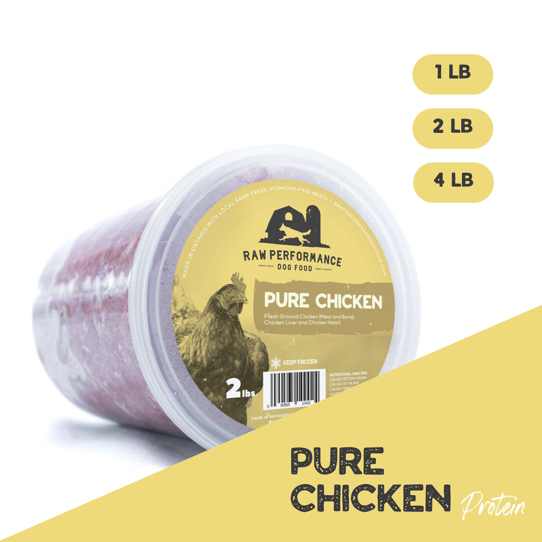 Raw Performance Pure Chicken 4lb - Heritage Pet and Garden