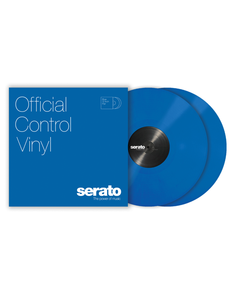 12" Blue Serato Control Vinyl (Pair) - Mile High DJ Supply