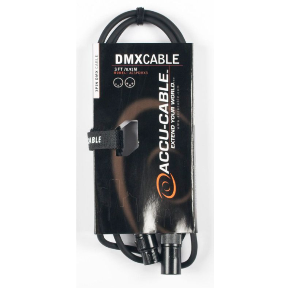 Accu-Cable 3-Pin Standard DMX Cable - Mile High DJ Supply