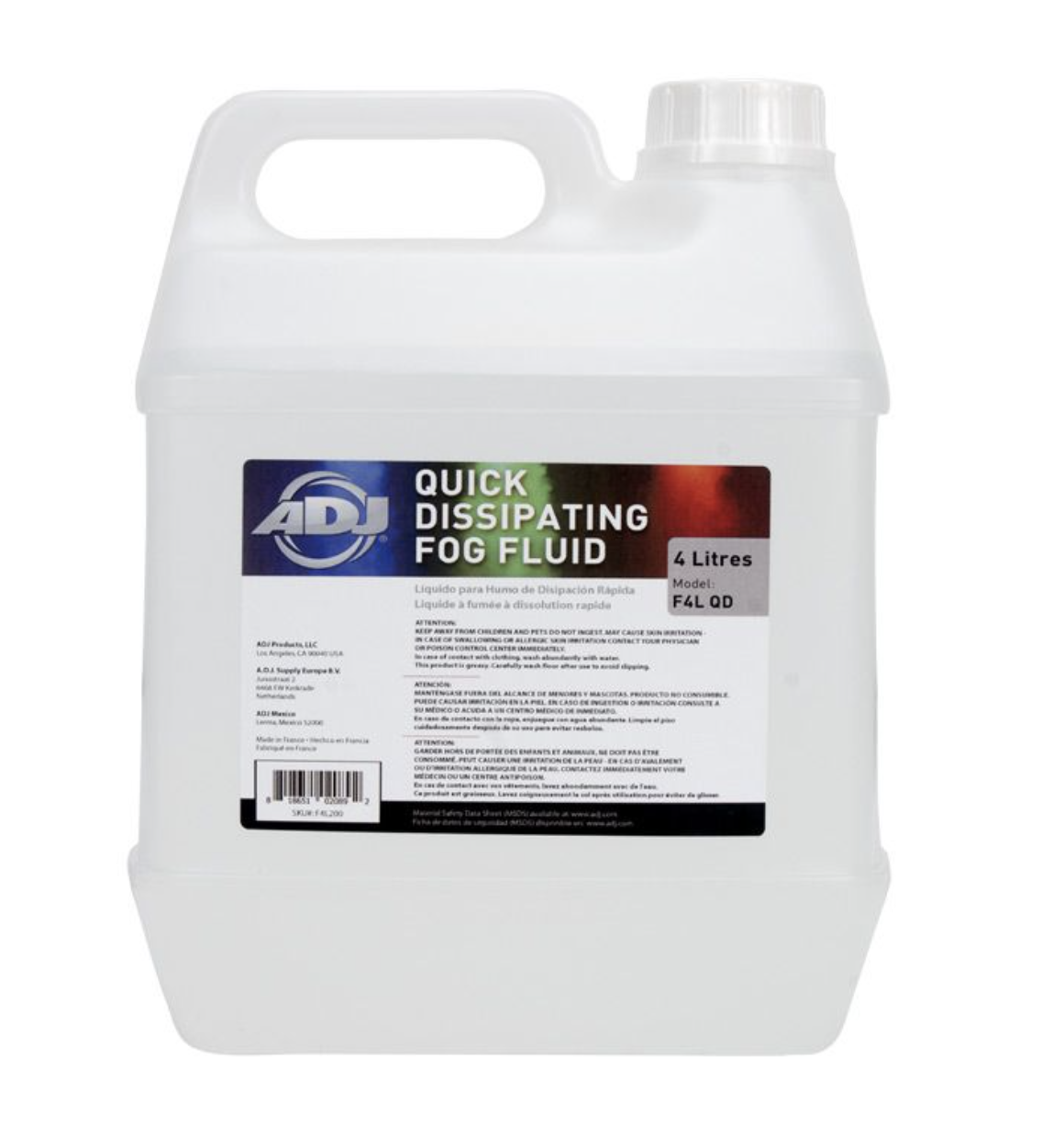 Quick Dissipating Fog Fluid 4 Liters - ADJ - Mile High DJ Supply