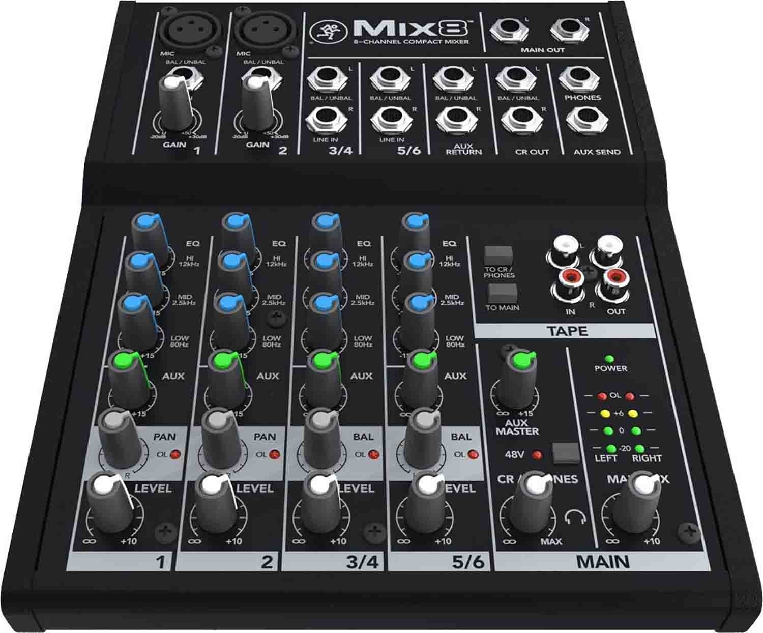 Mackie Mix8 8-Channel Compact Mixer - Mile High DJ Supply