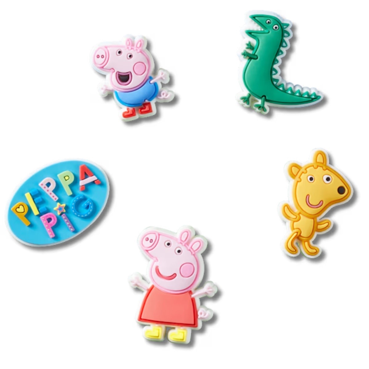 Peppa Pig Character 5 Pack Jibbitz - The Circle & The Circle Kids Whistler