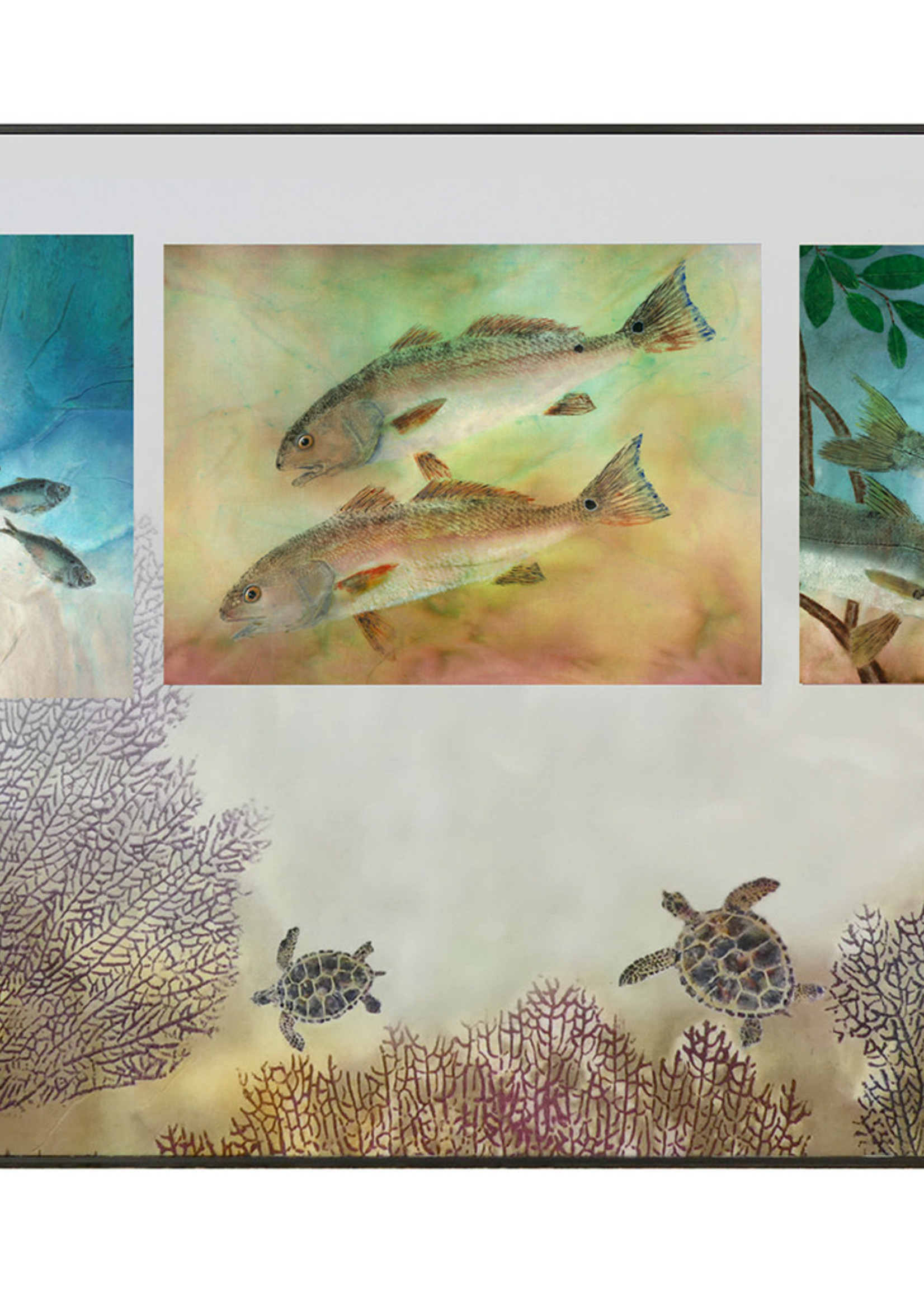 Gyotaku Fish Prints (Triples, Horizontal, Asstd., 20x10 Frame) - Rare ...