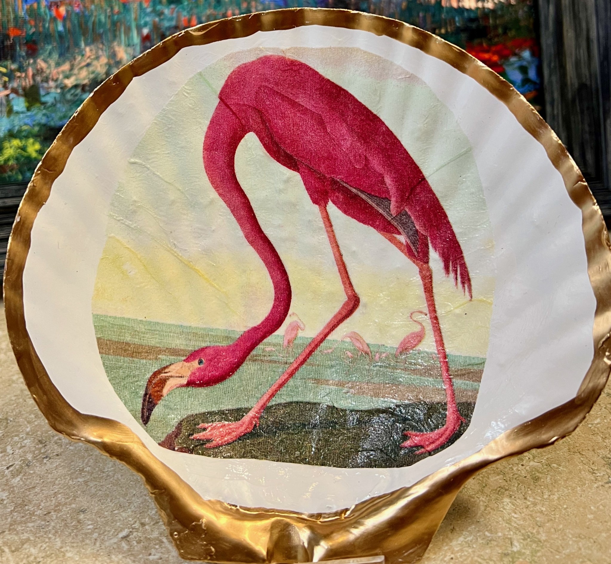 Scallop Shell, mixed motif, PAMM - Rare Earth Gallery