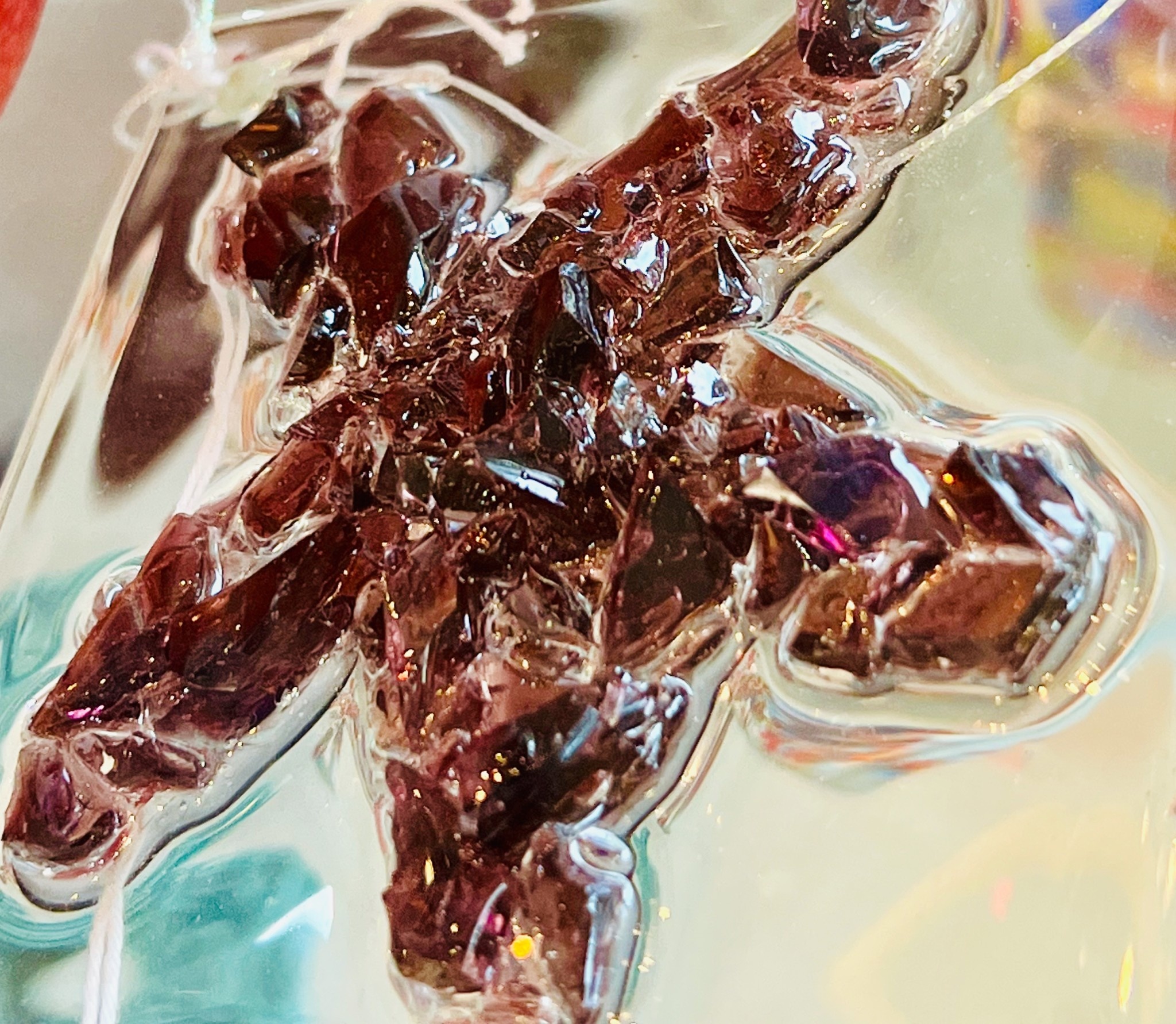 Suncatcher, starfish, glass, 4x4", SUES - Rare Earth Gallery