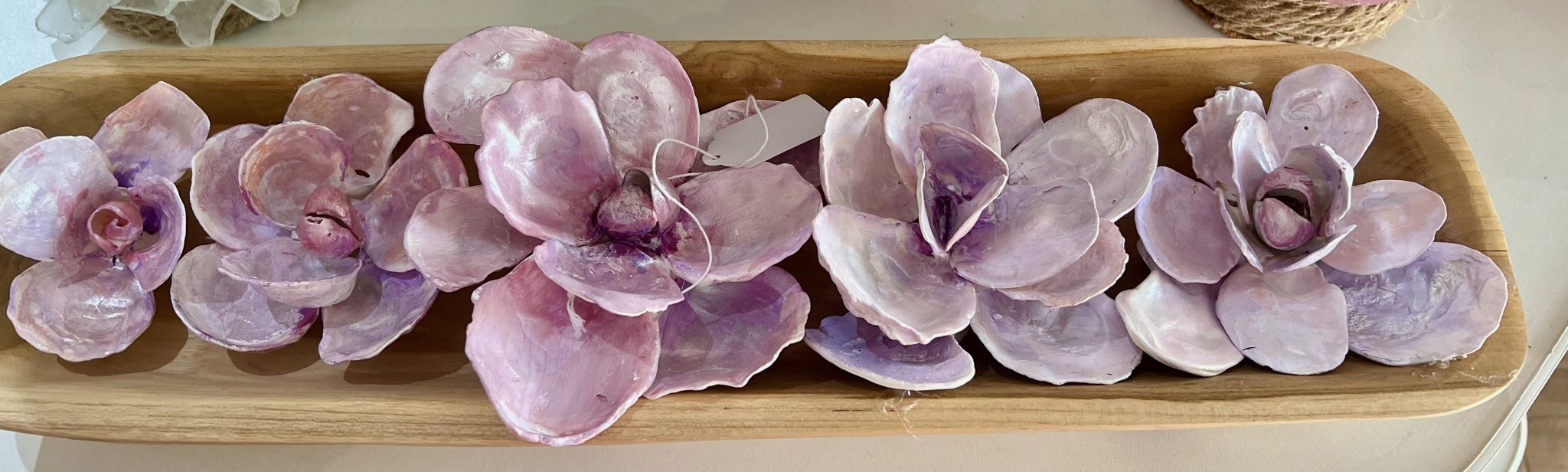 SHELL FLOWER TRAY, 18x5", SUSM - Rare Earth Gallery