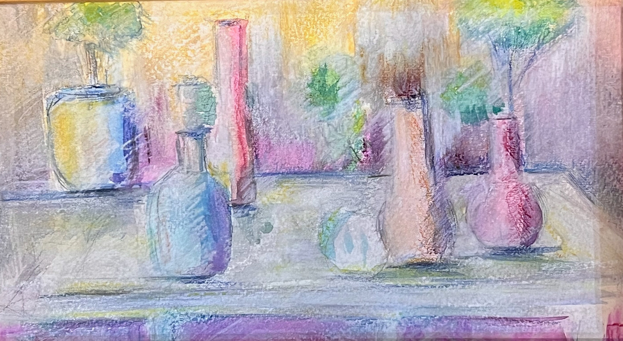 "Lifelines: Tiny Paintings", "Tabletop Vases in Pastel Light" 10x6 ...