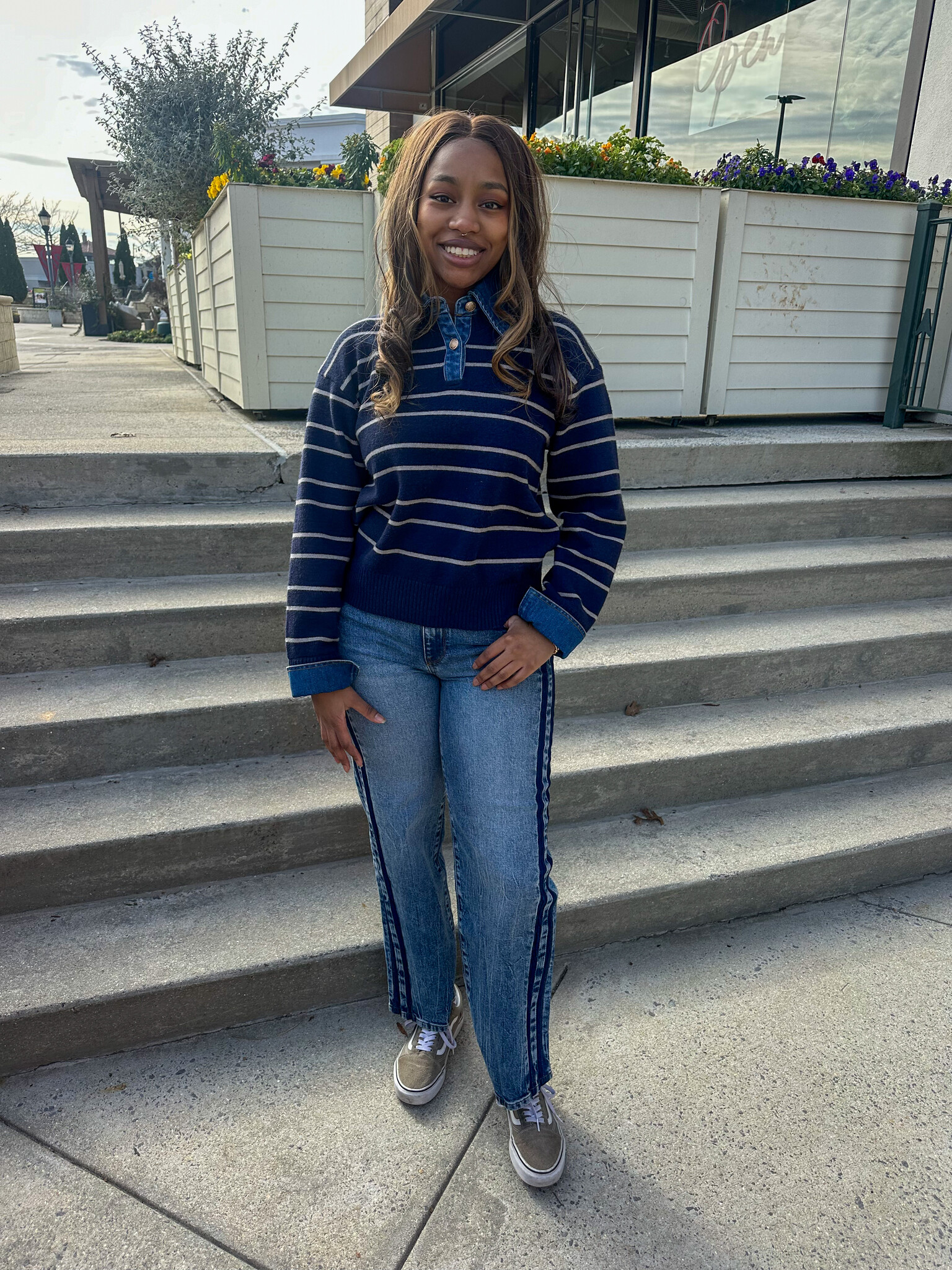 SOFIA STRIPE BLOUSE - Dear Prudence Shops