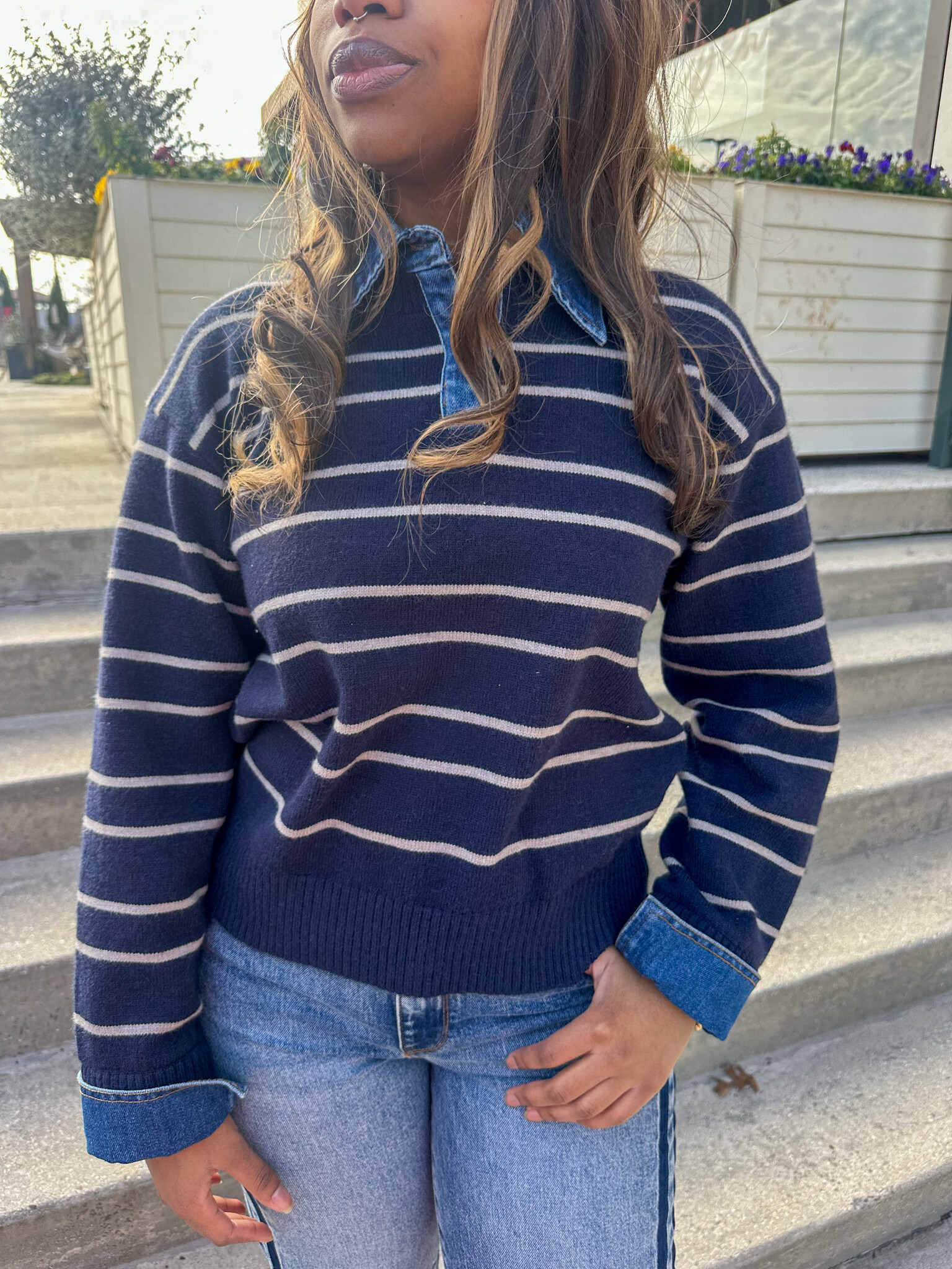 SOFIA STRIPE BLOUSE - Dear Prudence Shops