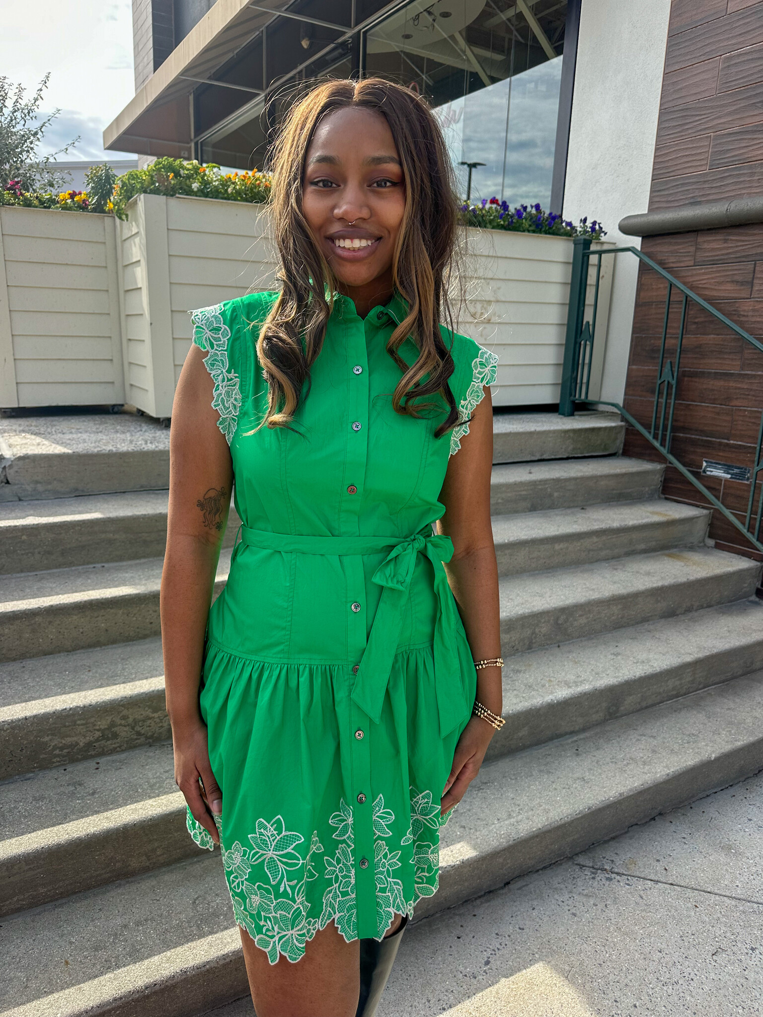 FLORAL EMBROIDER DRESS - Dear Prudence Shops