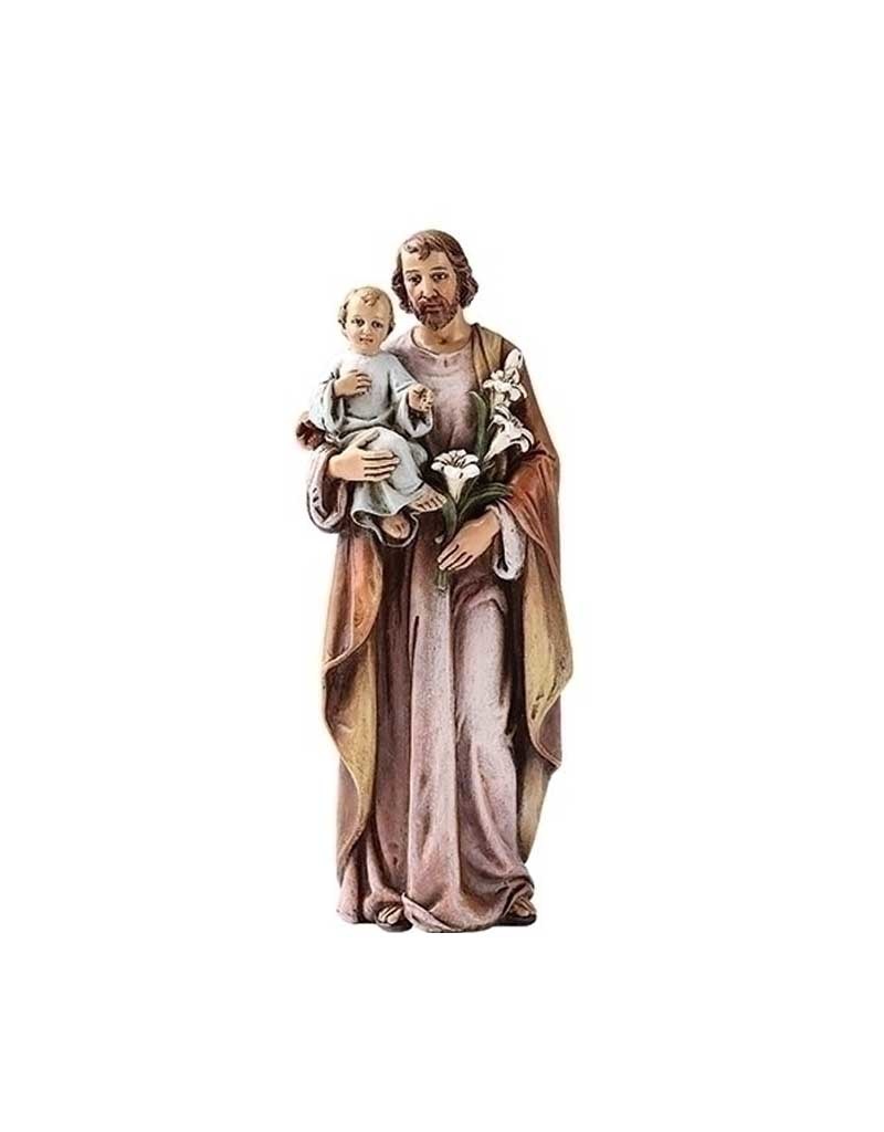 Saint Joseph resin statue : lilac and brown color - Gift Shop - Saint ...