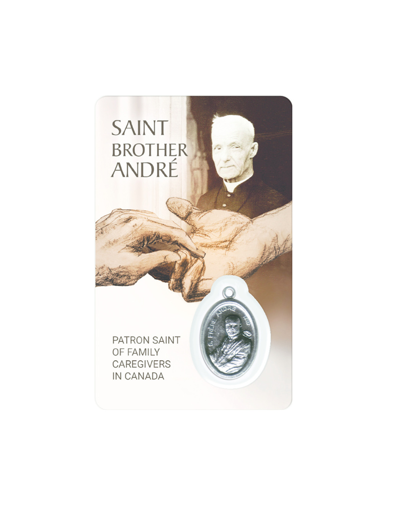 Medal card Saint Brother Andre, Patron Saint of family caregivers ...