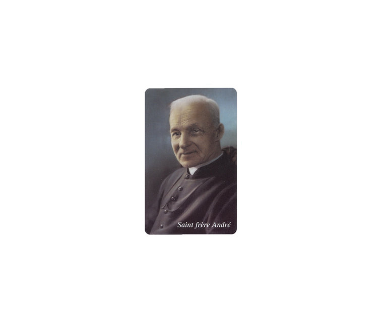 Laminated card Saint frère André with prayer French - Gift Shop - Saint ...