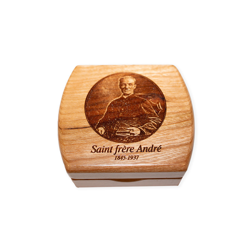 Engraved rosary box Saint brother André (cherry wood) - Gift Shop ...