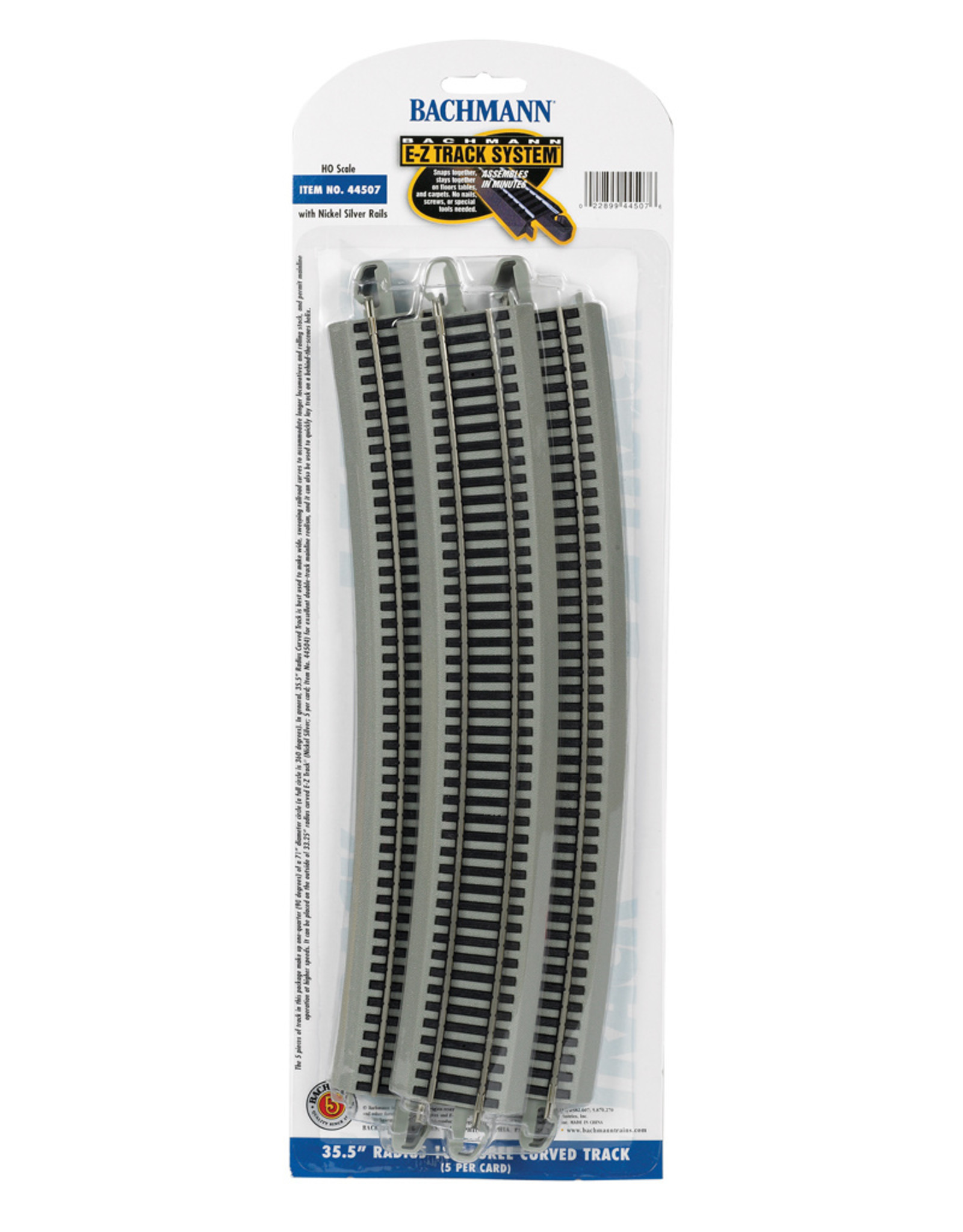 35.50" Radius 18 Degree Curved HO Scale EZ Track - Hub Hobby