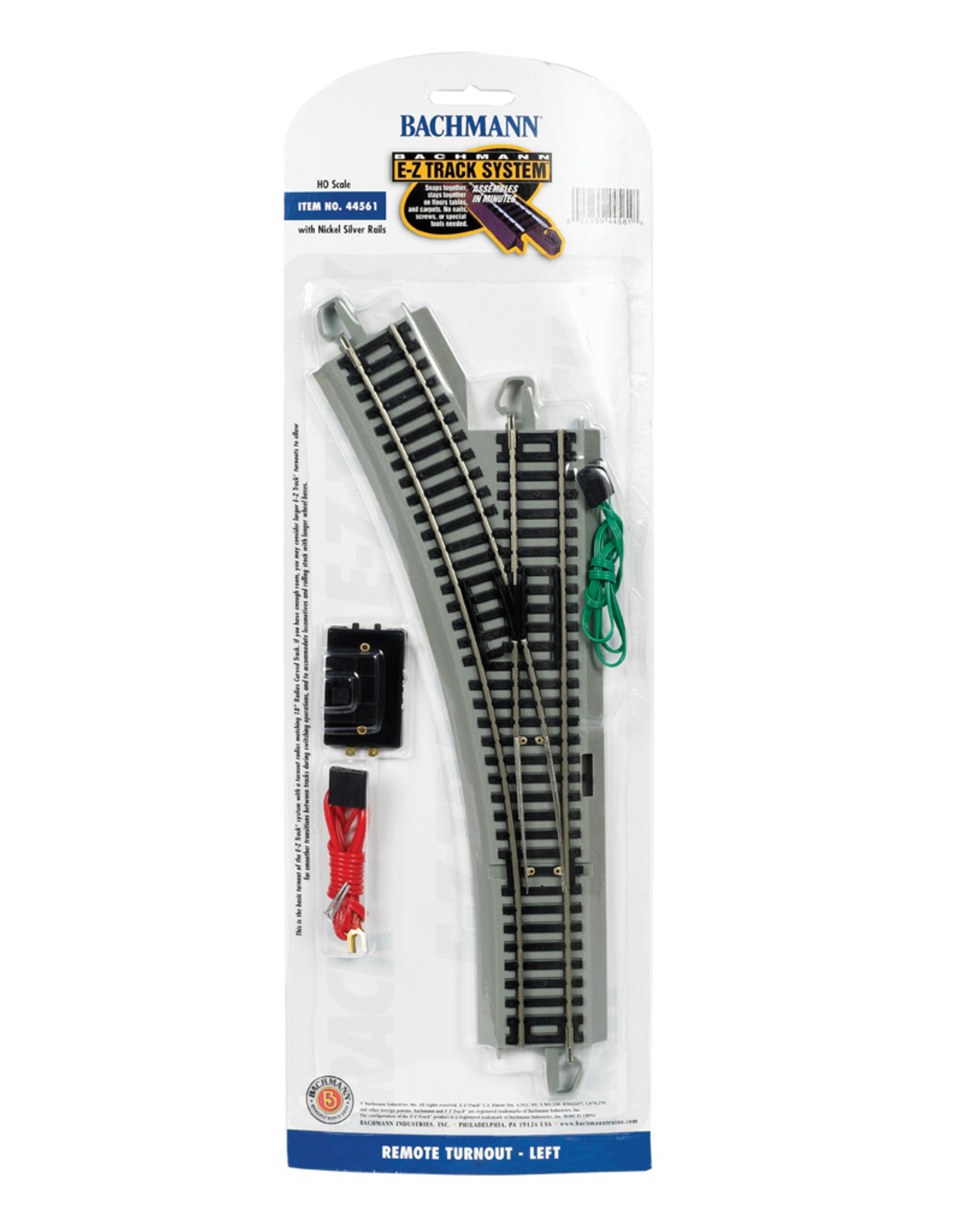 Remote Turnout Left HO Scale EZ Track - Hub Hobby