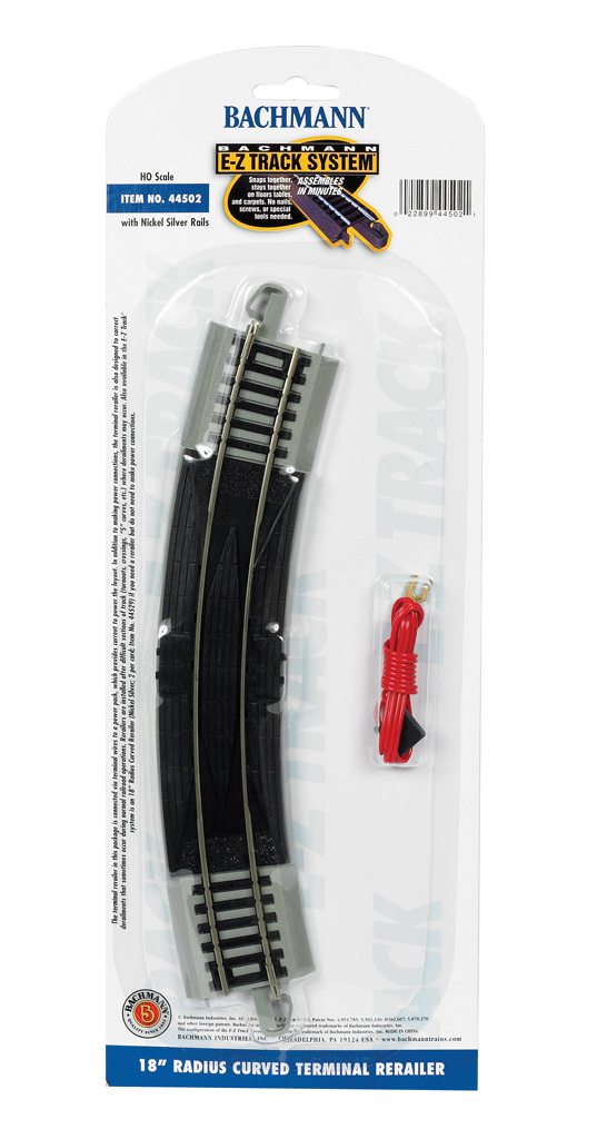 18" Terminal Rerailer with Wire HO Scale EZ Track - Hub Hobby