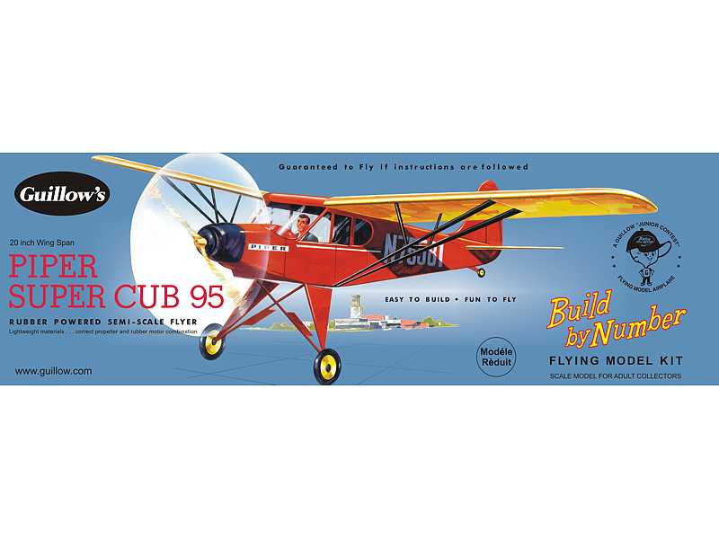Piper Super Cub 95 - Balsa Build By Number Plane Kit - Hub Hobby